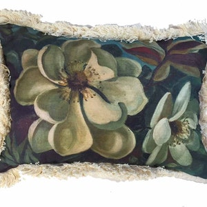 Agnes Sherman Painted Magnolia Pillow - Etsy