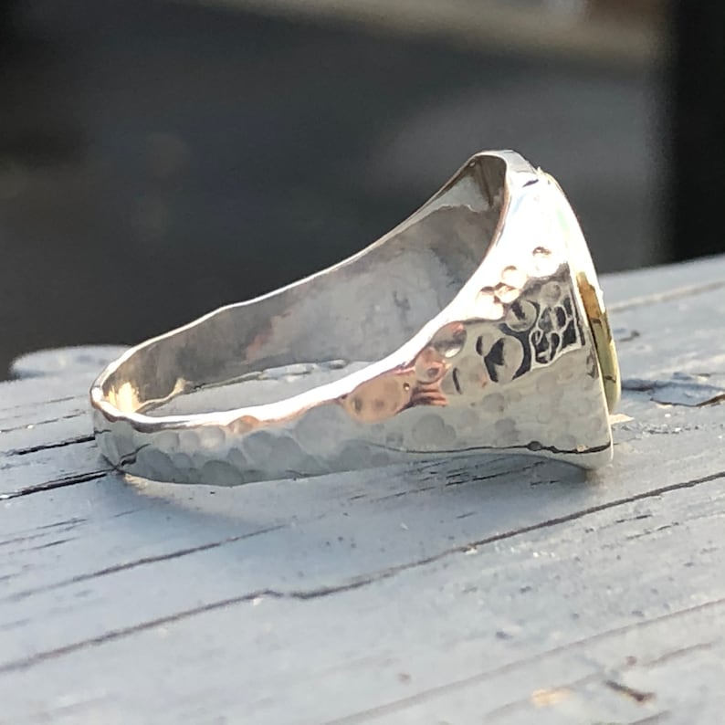 Mens Sterling Bullet Ring Hammered Your Choice of Caliber | Etsy