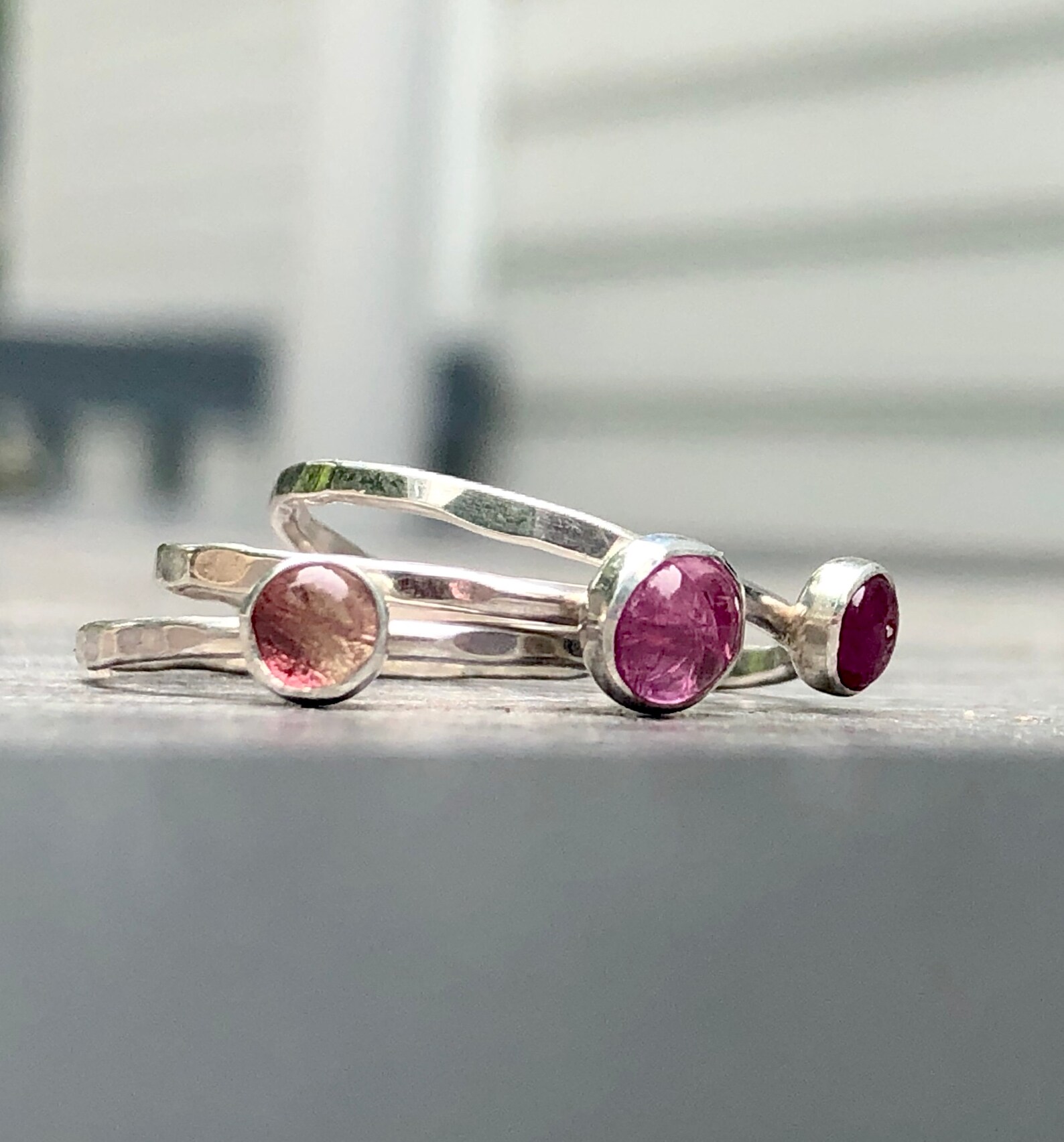 Pink Tourmaline Stacking Ring Gemstone Stacking Ring Pink | Etsy