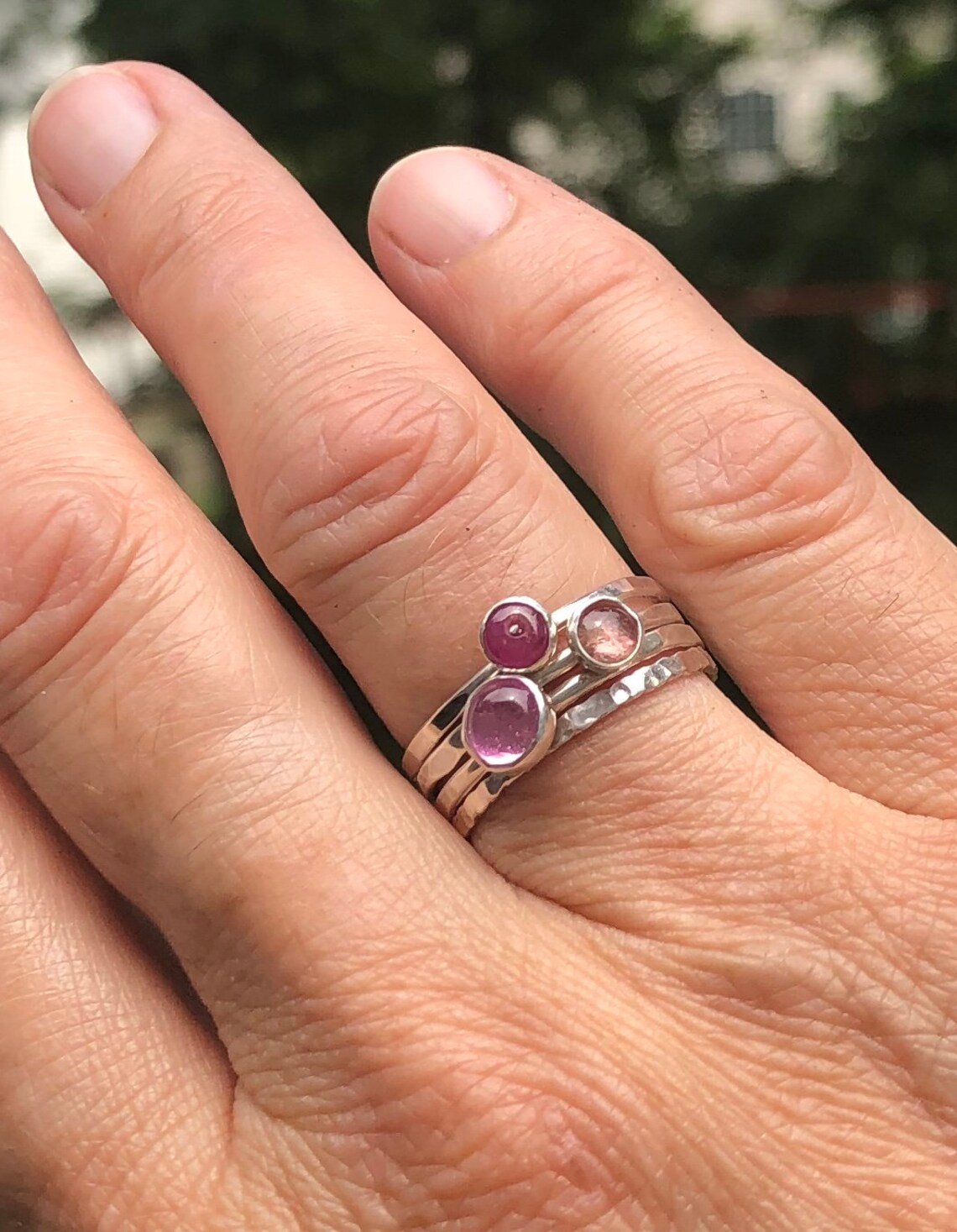 Pink Tourmaline Stacking Ring Gemstone Stacking Ring Pink | Etsy