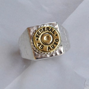 Mens Bullet Ring, Bullet Jewelry, Bullet Jewelry for Men, Mens Ring ...