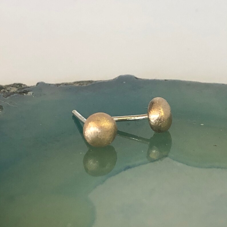 Bronze Stud Earrings Bronze Studs Pebble Stud Earrings - Etsy