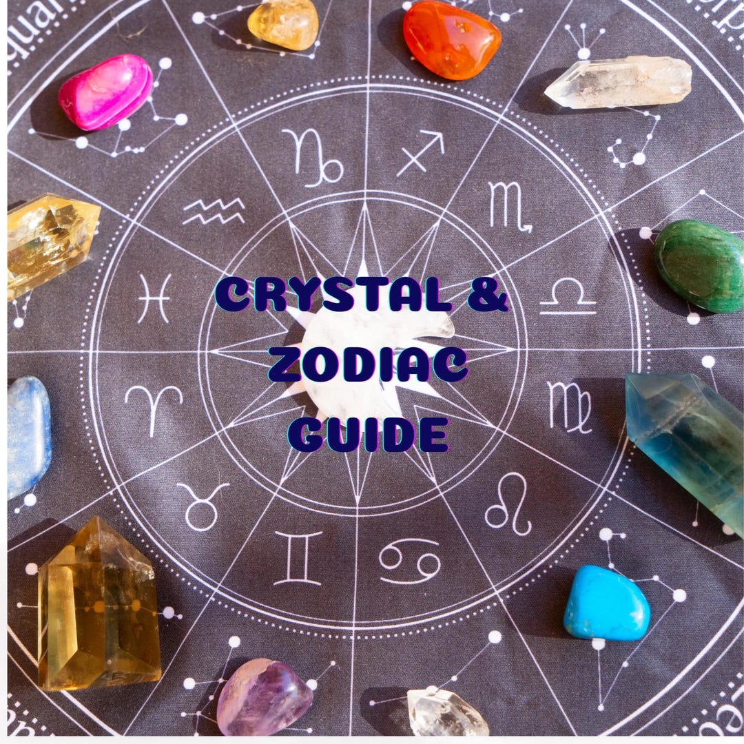 Crystal & Zodiac Guide Astrology Crystal Cheat Zodiac Crystals ...