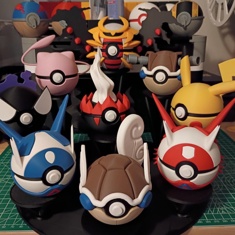 Pokeball 3d Print Design - Etsy
