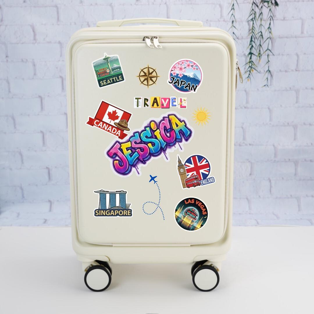 Personalized Carry on Suitcase With Graffiti Style Name, Custom Luggage ...
