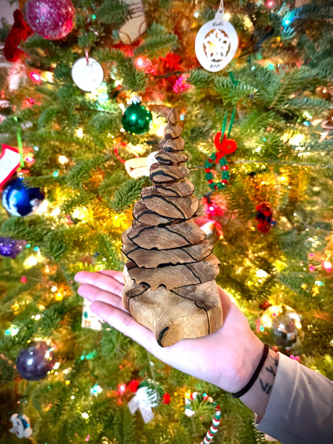 Hand Carved Wood Tree Sculpture From Pennsylvania Spalted Beach - Etsy