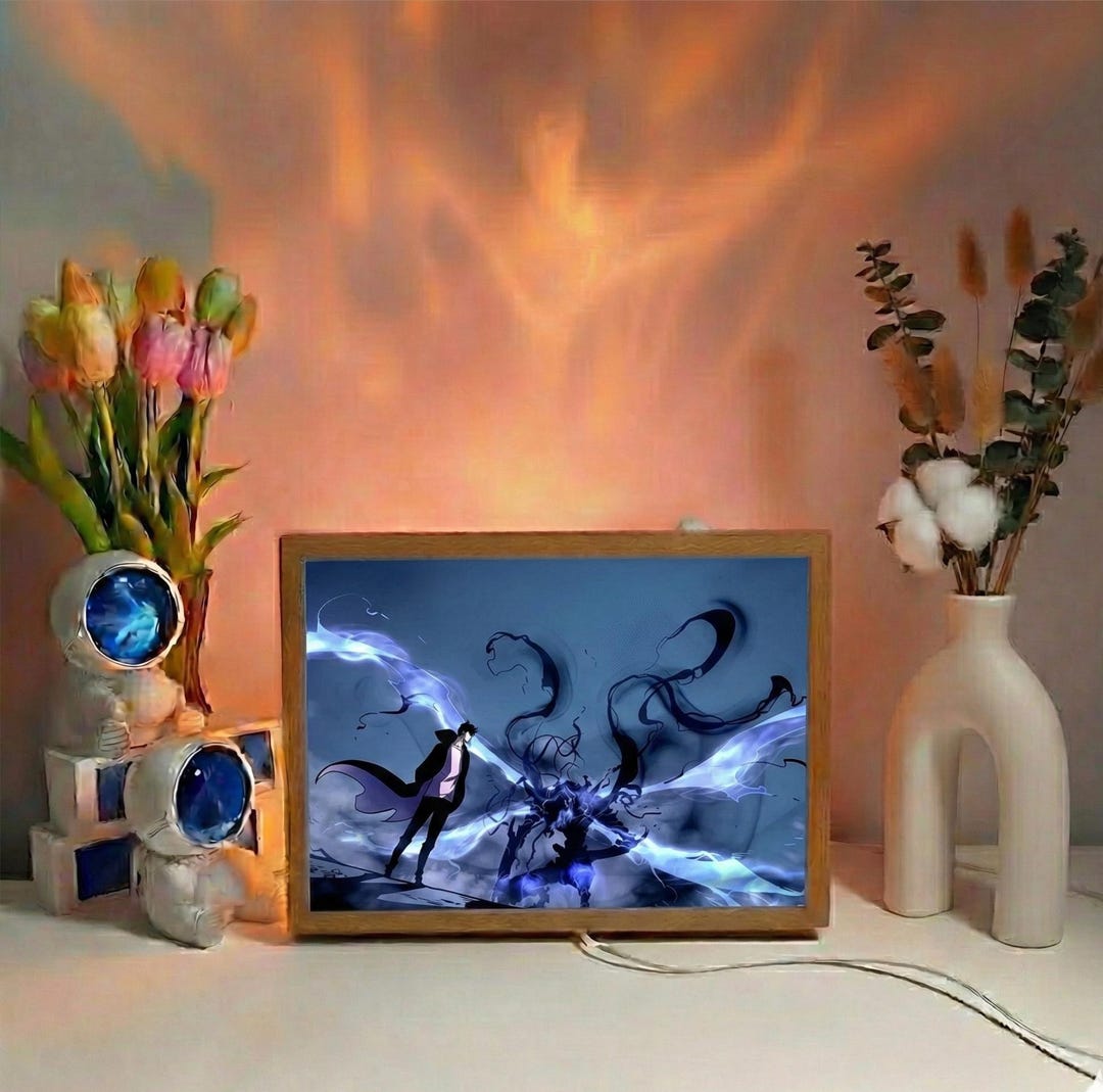 Sung Jin-woo and Beru Shadow LED Photo Frame - Solo Leveling ...