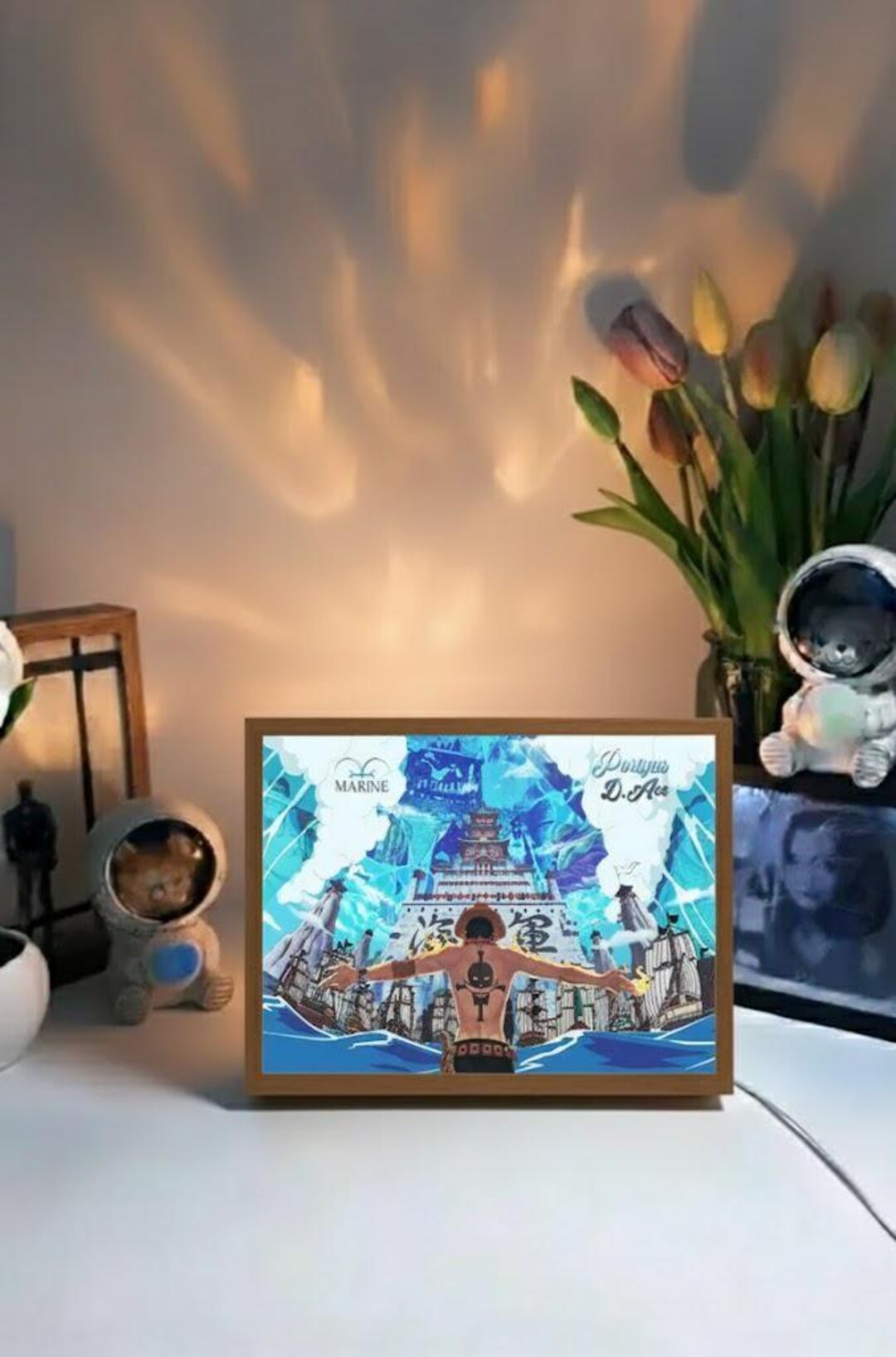 Portgas D. Ace Photo Frame - One Piece Illuminated by LED: Your Frame ...