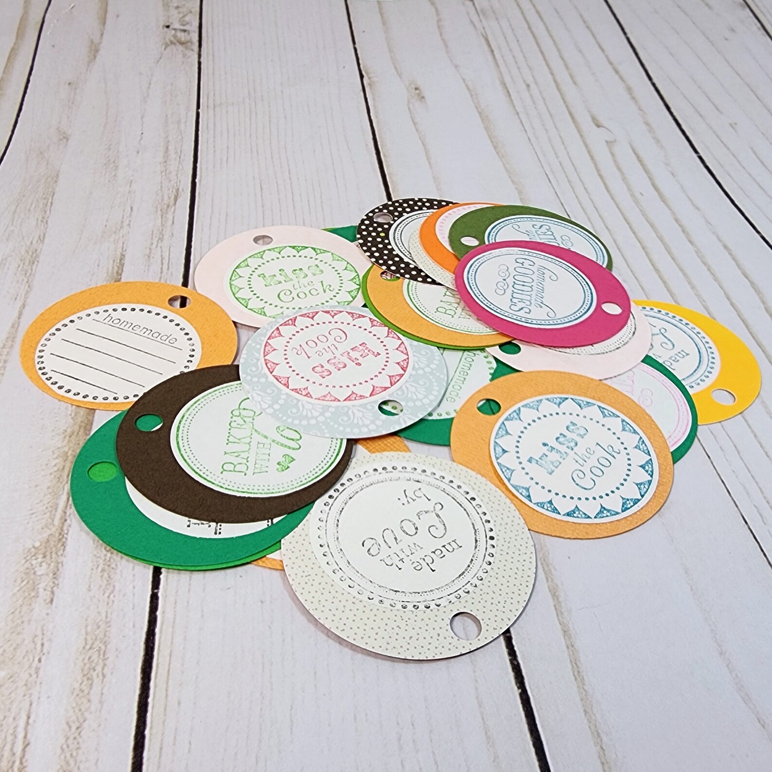 Circle Variety Baked Goods Tags - Set of 25 - Etsy