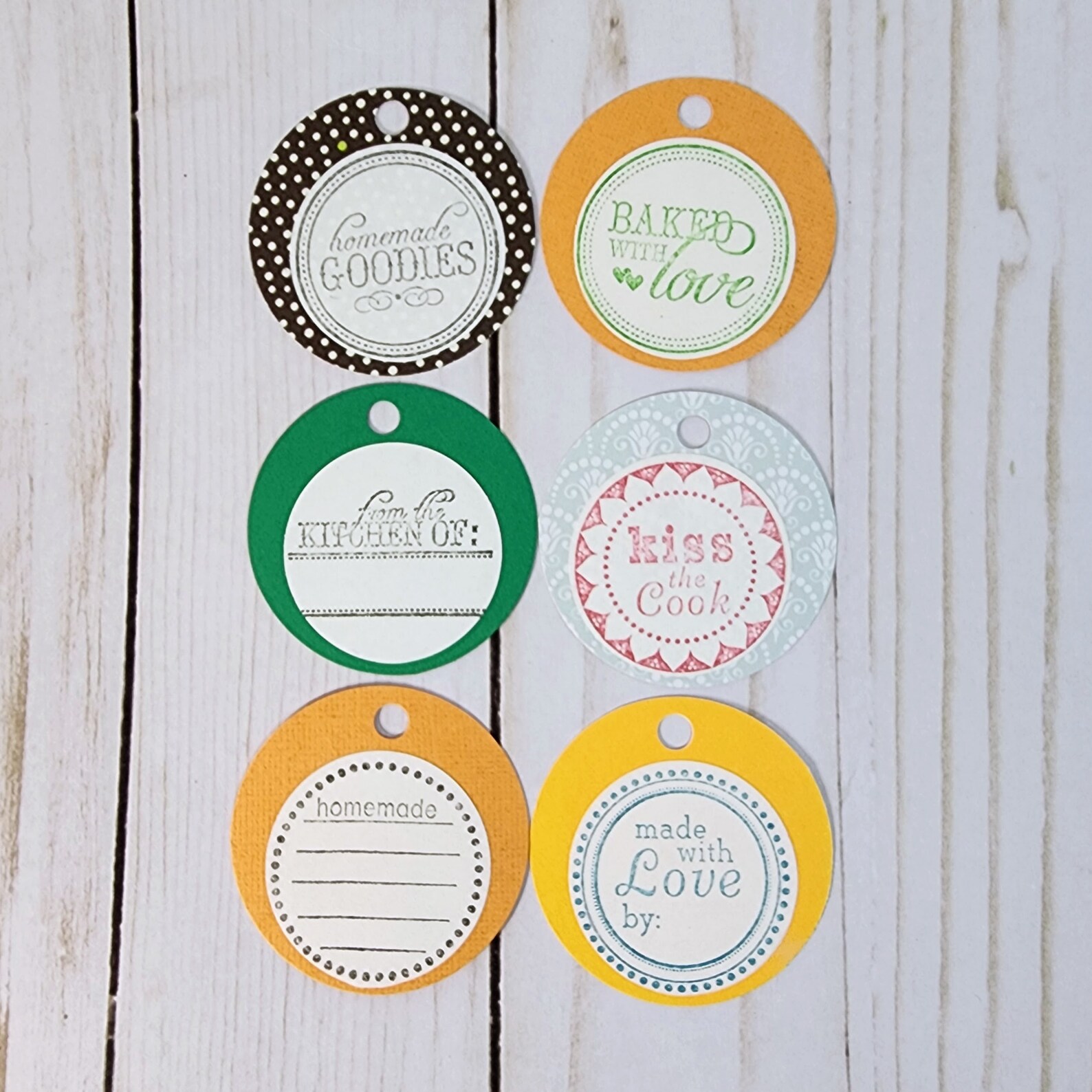 Circle Variety Baked Goods Tags - Set of 25 - Etsy