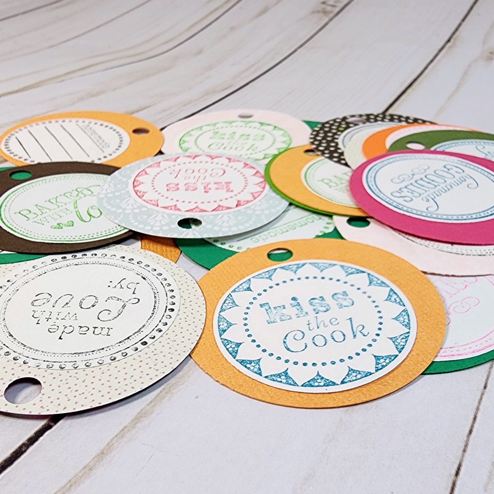Circle Variety Baked Goods Tags - Set of 25 - Etsy