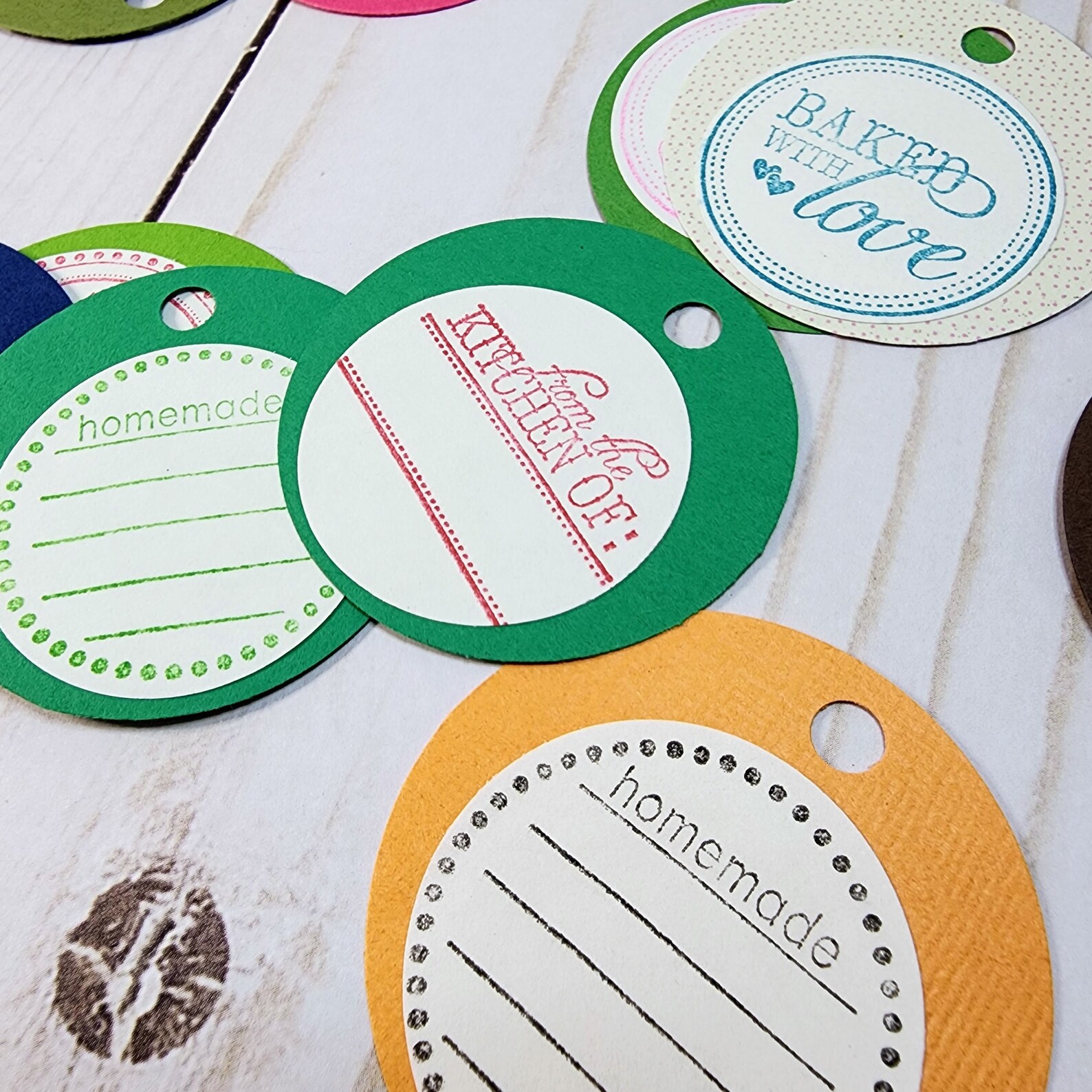 Circle Variety Baked Goods Tags - Set of 25 - Etsy
