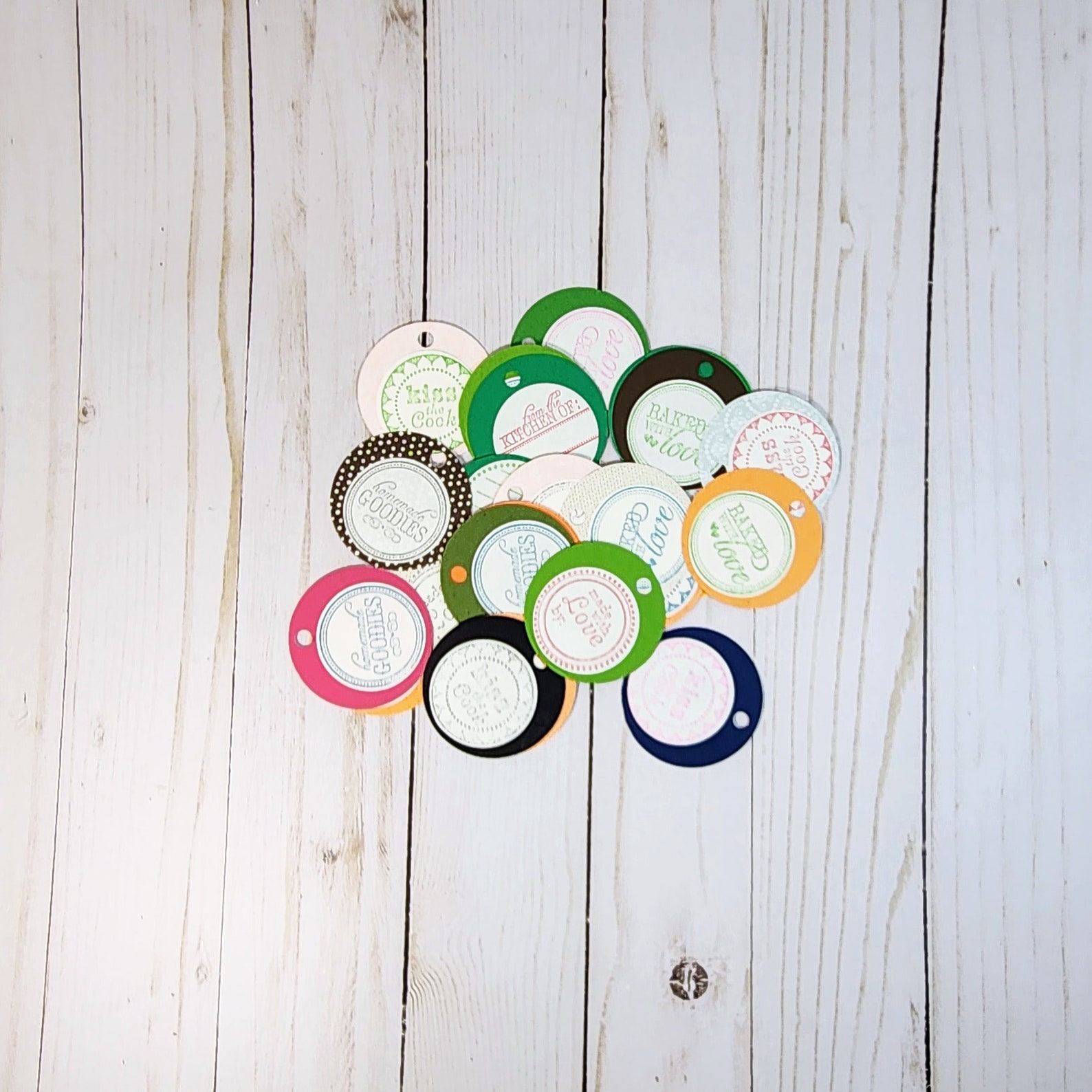 Circle Variety Baked Goods Tags - Set of 25 - Etsy