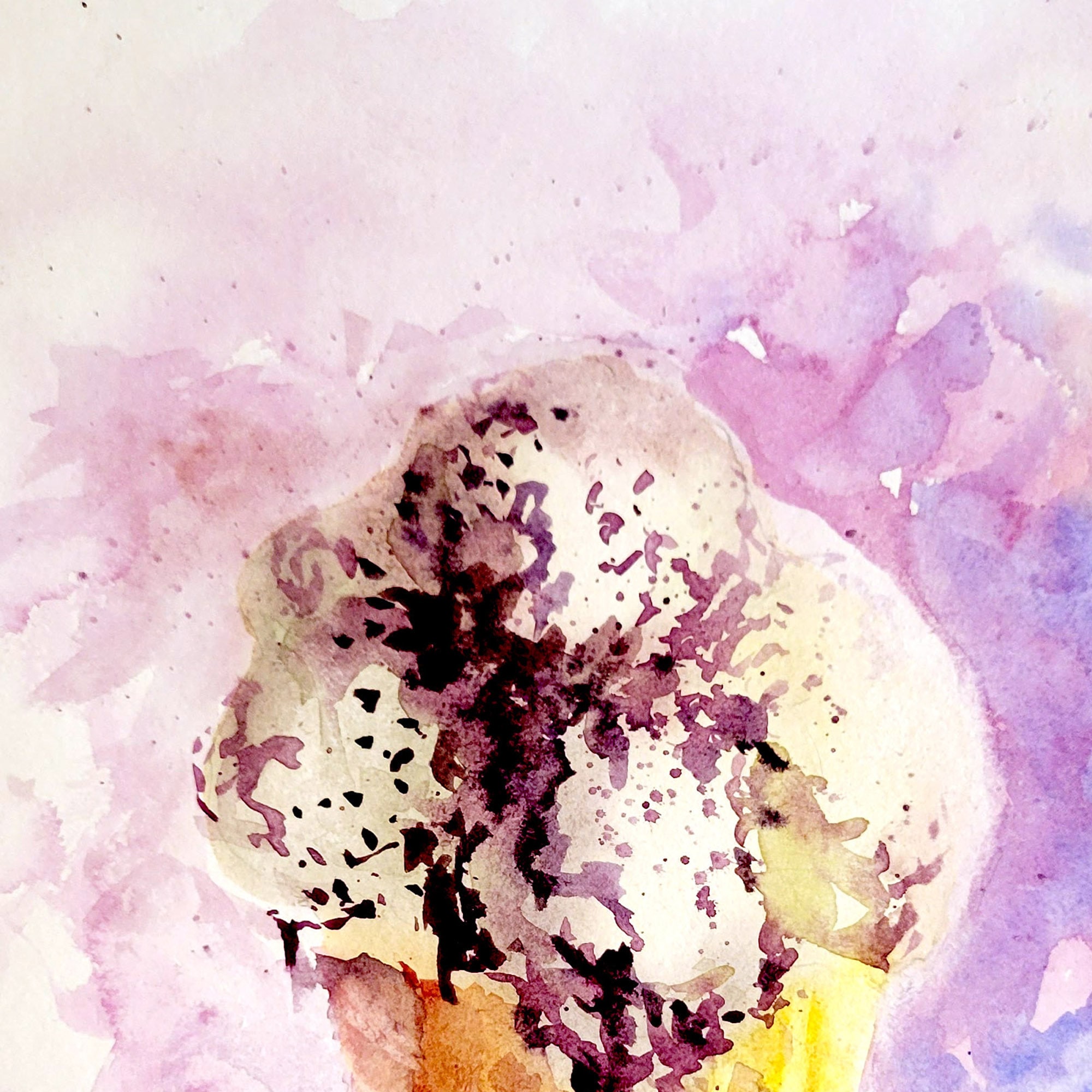 Ice Cream Original Art Abstract Ice Cream Portrait Colorful Ice Cream ...