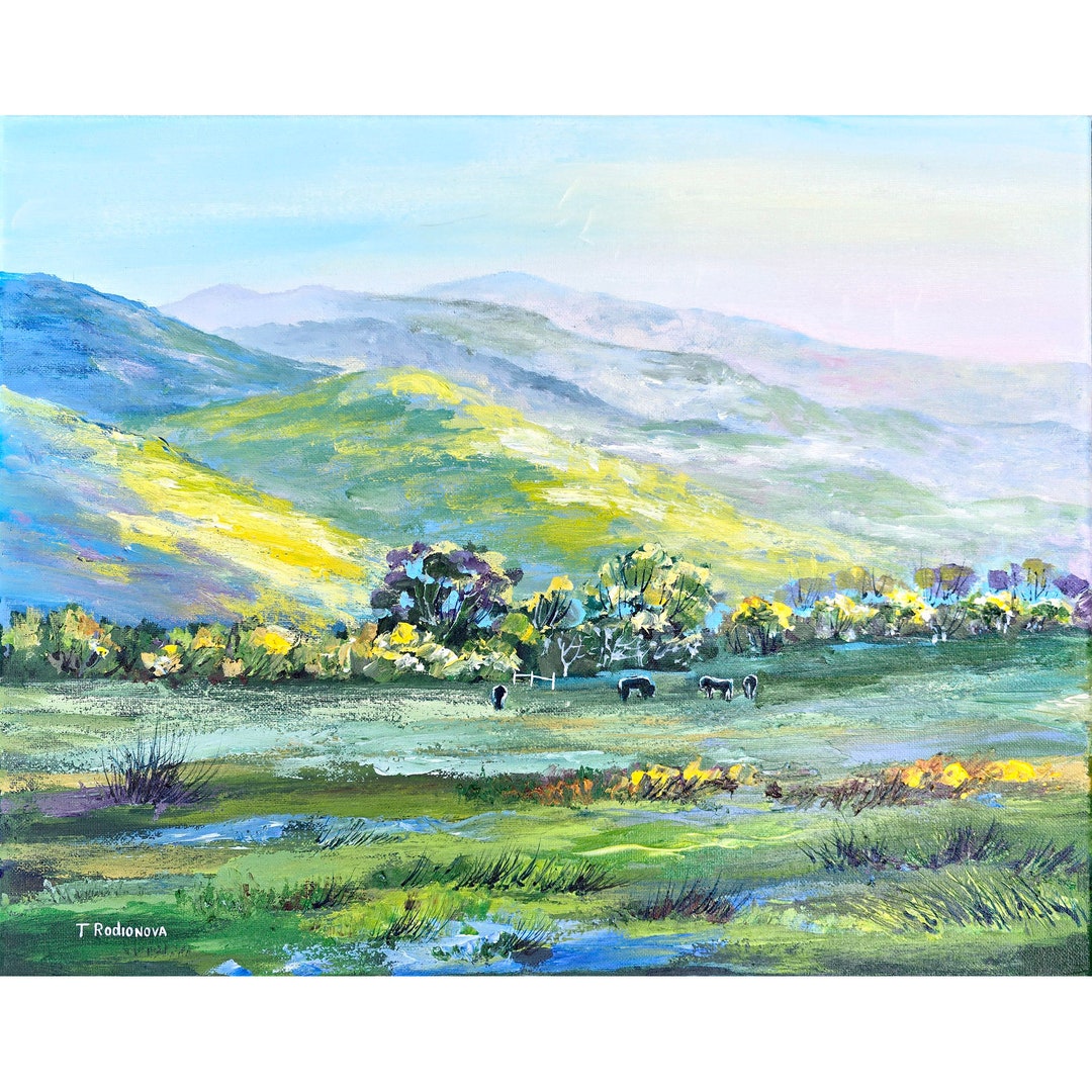 Blue Ridge Mountains Painting Landscape Original Art 16x20 Mountain ...