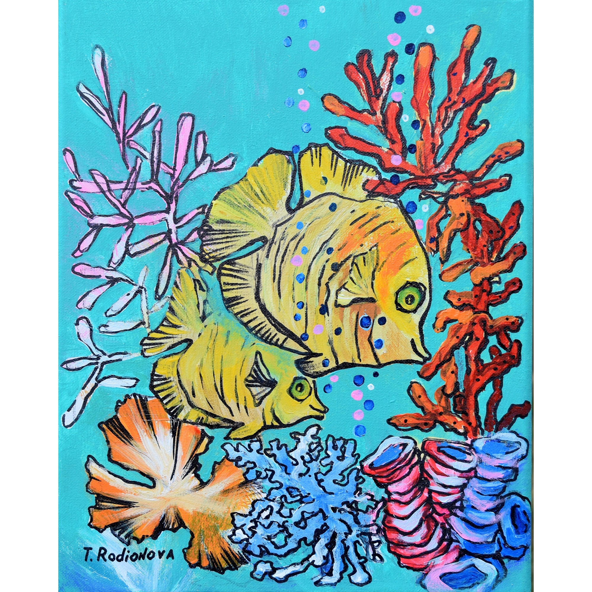 Abstract Marine Animals Paintings