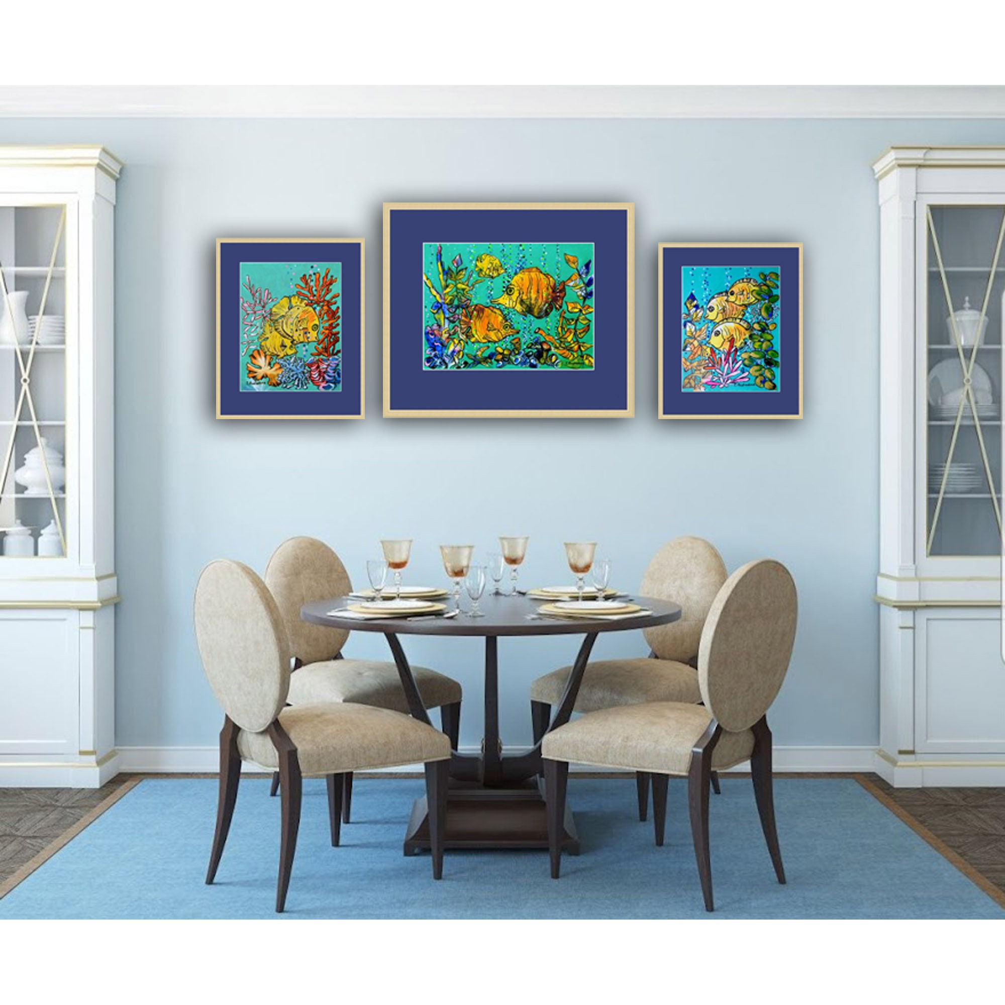 Art & Collectibles Sea life Original Abstract Acrylic Painting Colorful ...