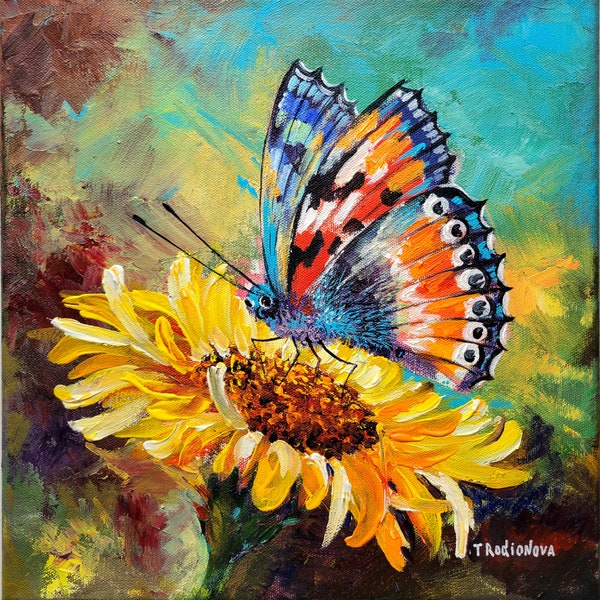 Butterfly Textured Painting - Etsy