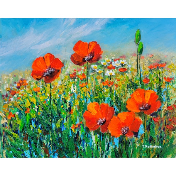 Acrylic Poppies - Etsy