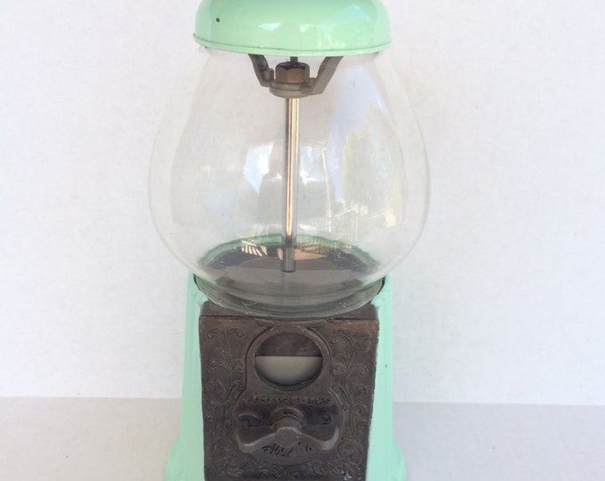 Vintage Gumball Machine - Houston's Mint Green Gumball Machine ...