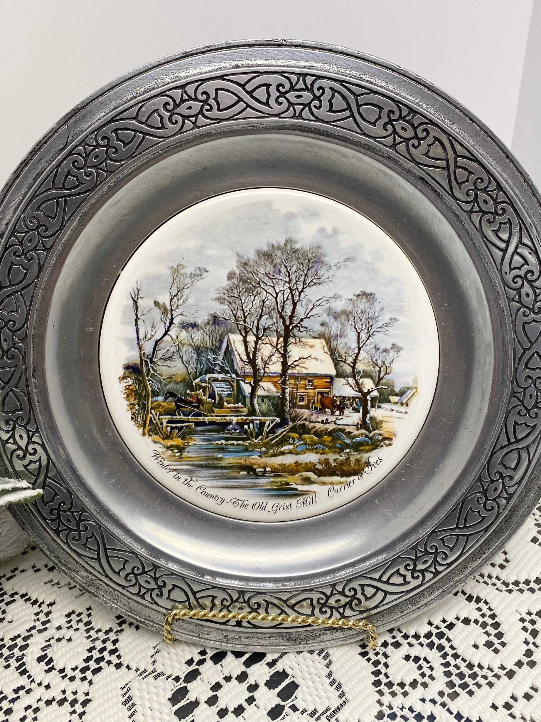 Currier and ives platter store