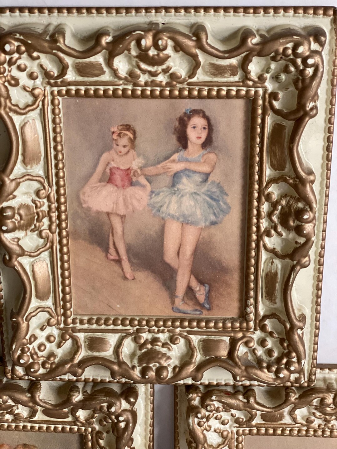 Three Ballerina Prints Framed Vintage Ballet Little Girl Ballerinas ...