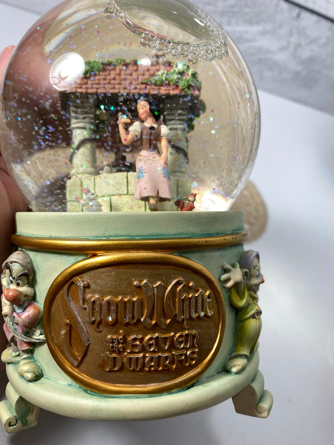 Snow White and the Seven Dwarfs Wishing Well Water Snow Globe - Etsy