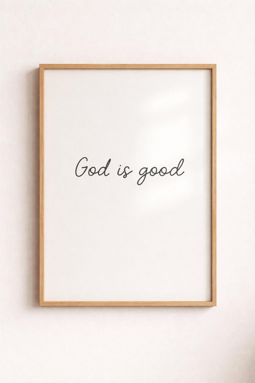 God is Good Wall Art Printable, Minimalist Christian Quote Poster ...