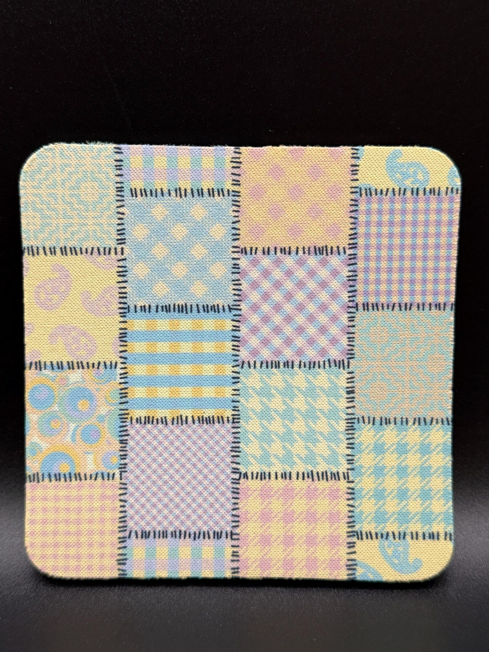 Pastel Patchwork Quilted Coaster - Etsy