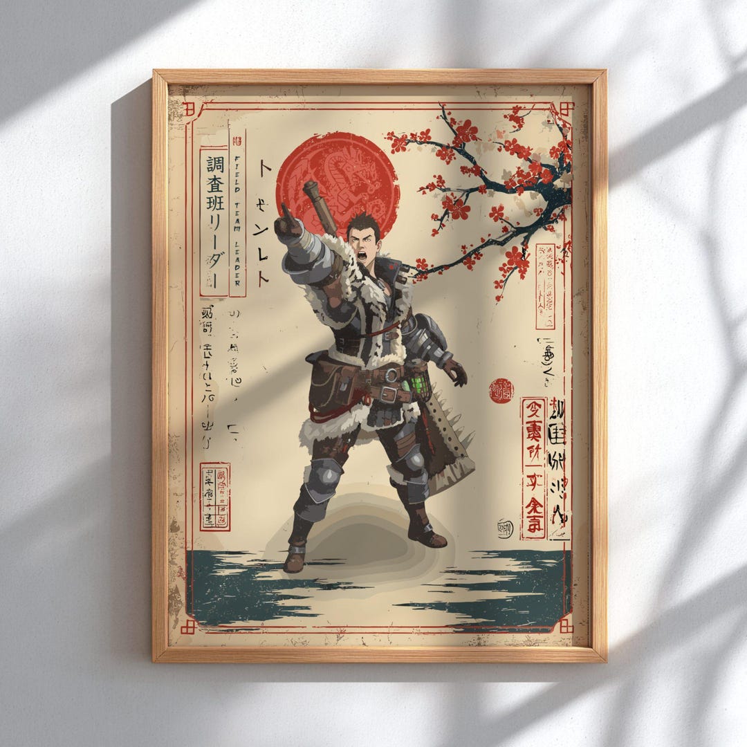 Field Team Leader Poster - Monster Hunter World Inspired Wall Art - Etsy