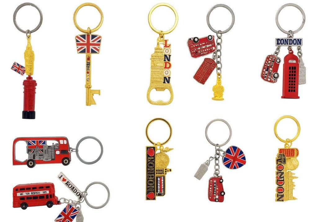 London Souvenir Keychain Set | British Landmarks Gift - Etsy UK