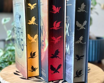 Fourth Wing Iron Flame Duo Special Edition Hand Painted Fore Edge Book ...