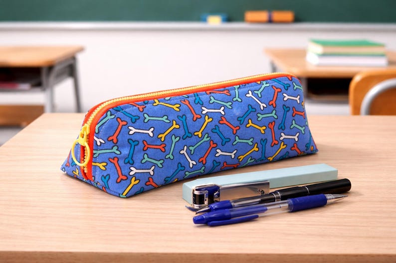 DIY Wide Open Pencil Case Sewing Pattern PDF [printable Template ...