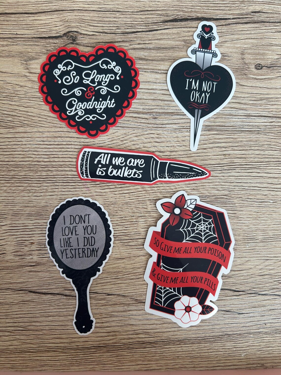 MCR Inspired Sticker Bundle - Etsy