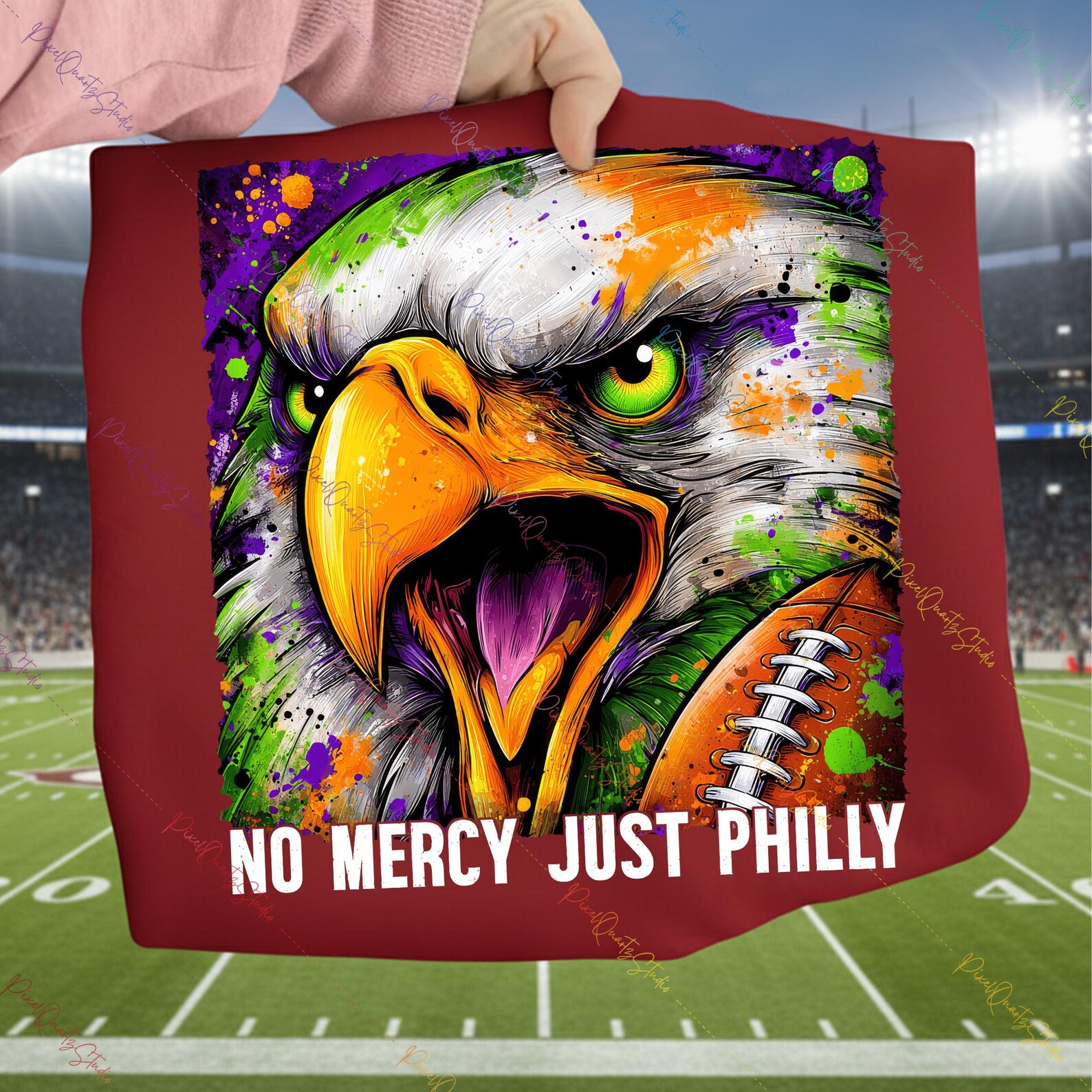 Philly Football Eagle PNG, No Mercy Just Philly Sublimation, Green Game ...