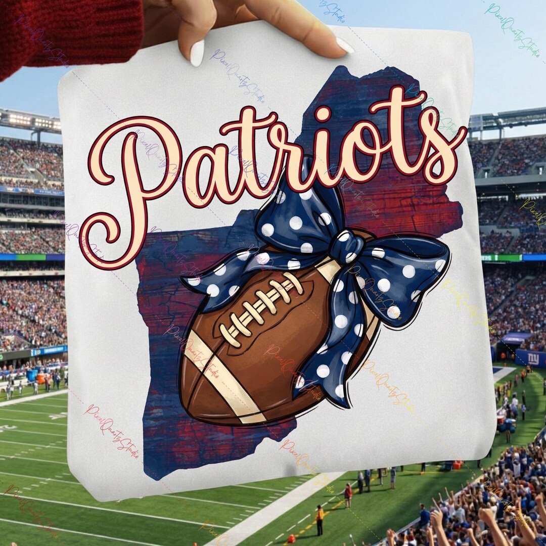 Patriots Football PNG, Patriots Bow Splatter Sports Football Team PNG ...