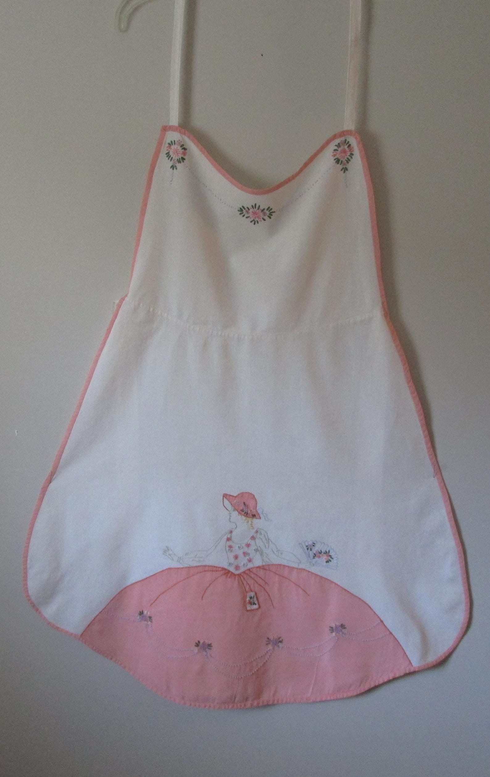 Charming Vintage Handmade Apron Southern Belle Embroidery - Etsy