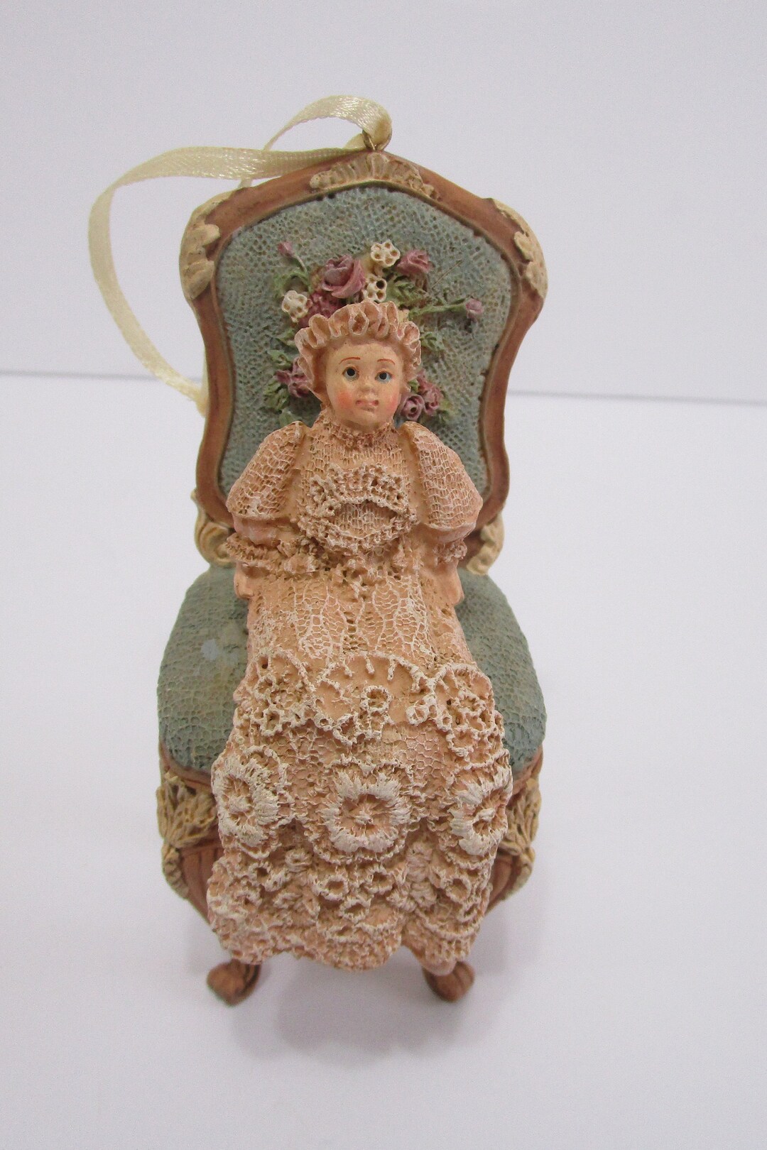Vintage Louie Nichole Victorian Lady in Chair Ornament - Etsy