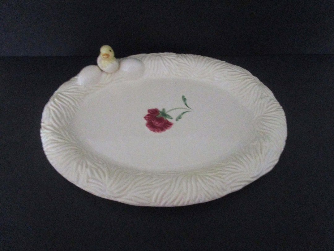 Easter Platter Lenox Barnyard Collection Poppies on Blue Spring NIB - Etsy