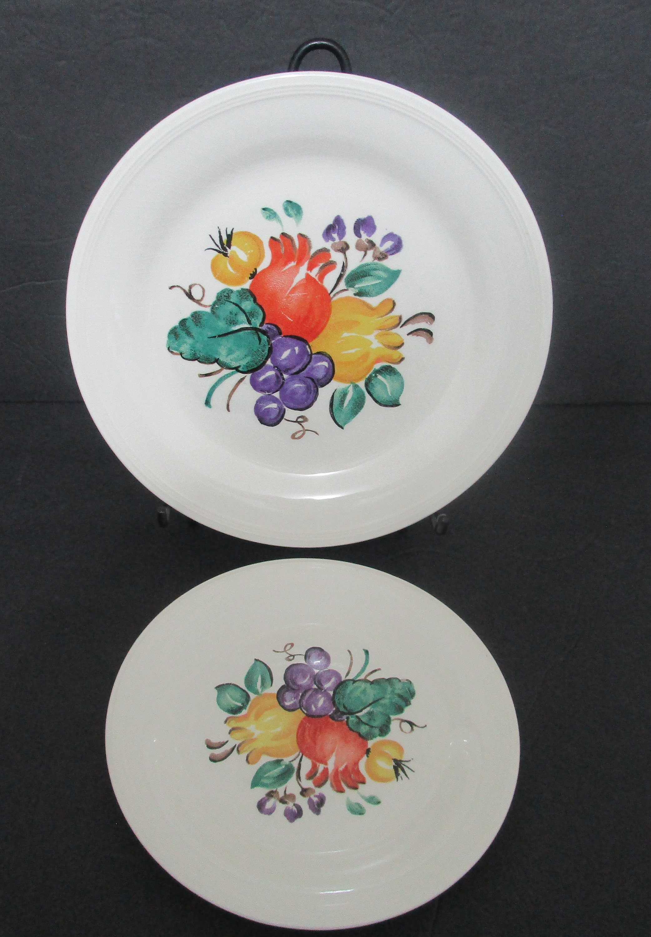 Edwin Knowles Place Setting for 4 Fruit Motif Dinner and Salad or ...