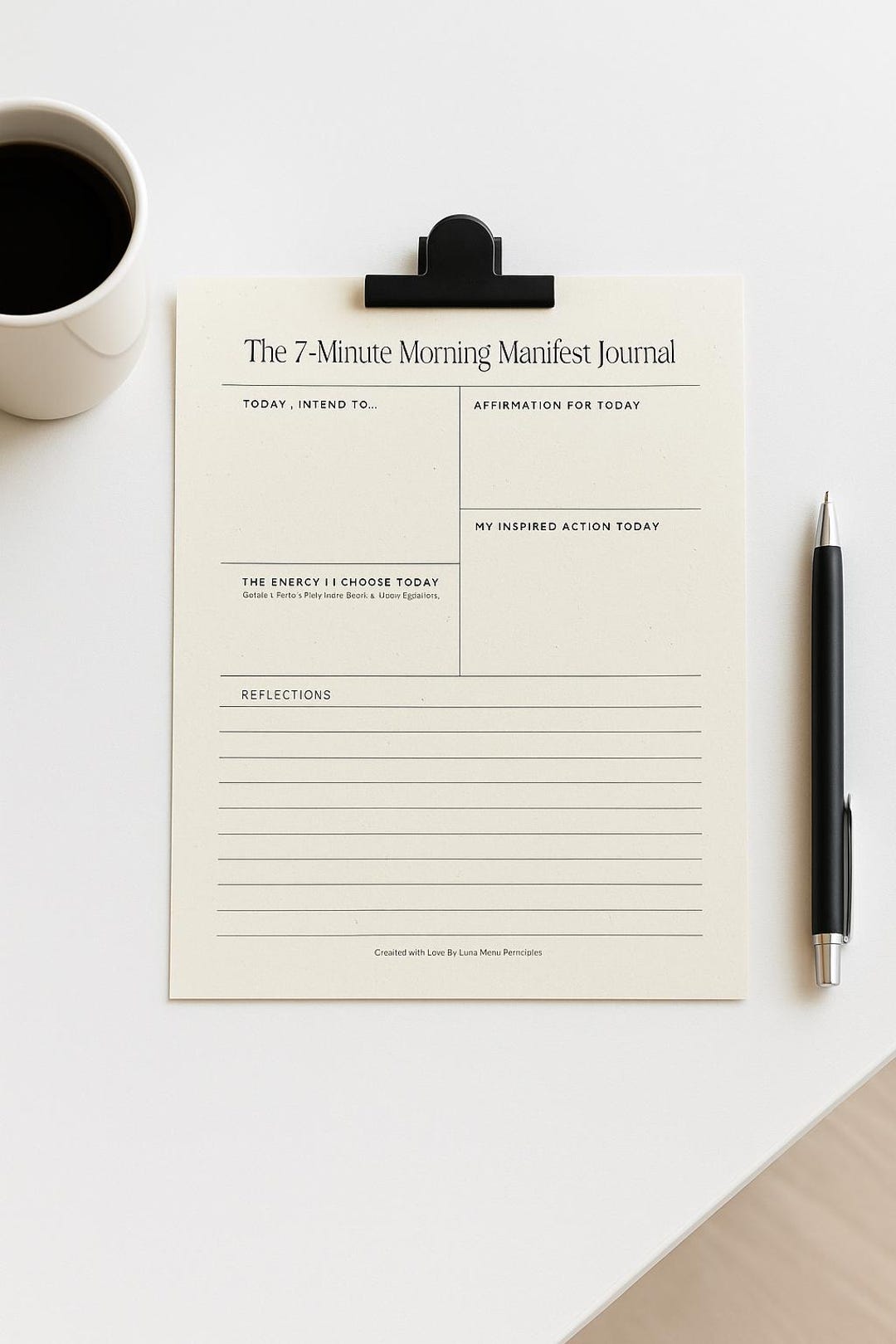 The 7-minute Morning Manifest Journal Printable PDF | Daily ...