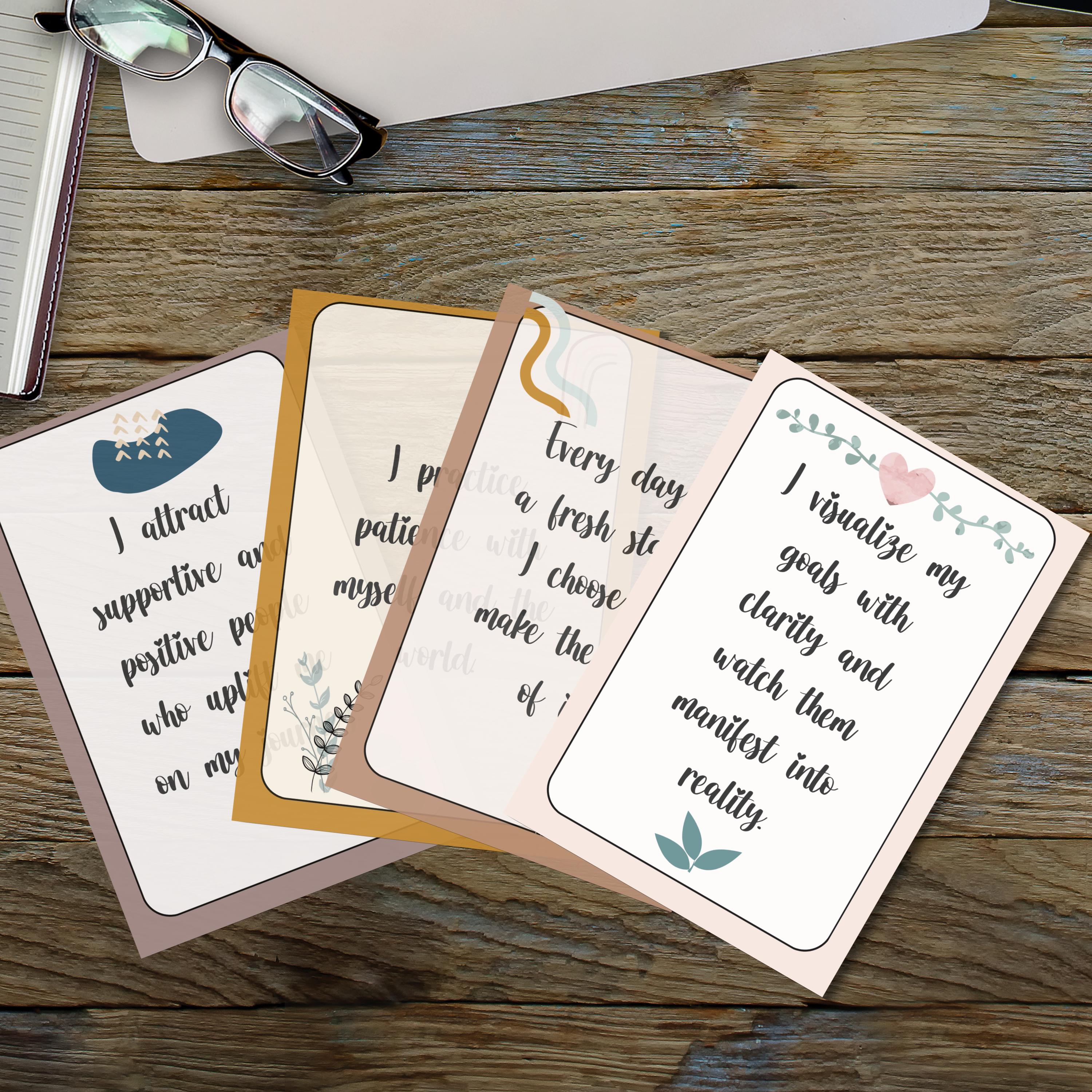 Fresh Start Affirmation Cards for New You Printable Card Deck Daily ...