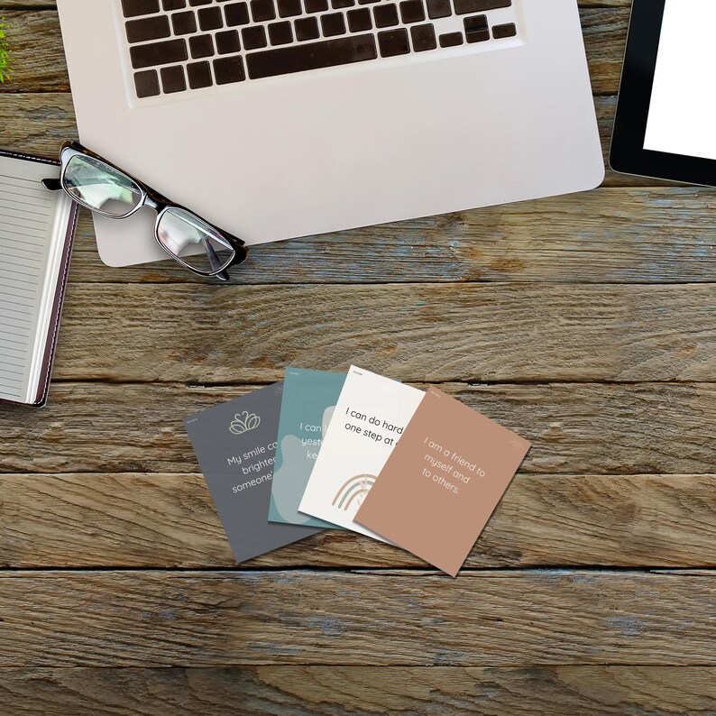 60 Positive Affirmation Cards Printable for Kids Student Mental Health ...