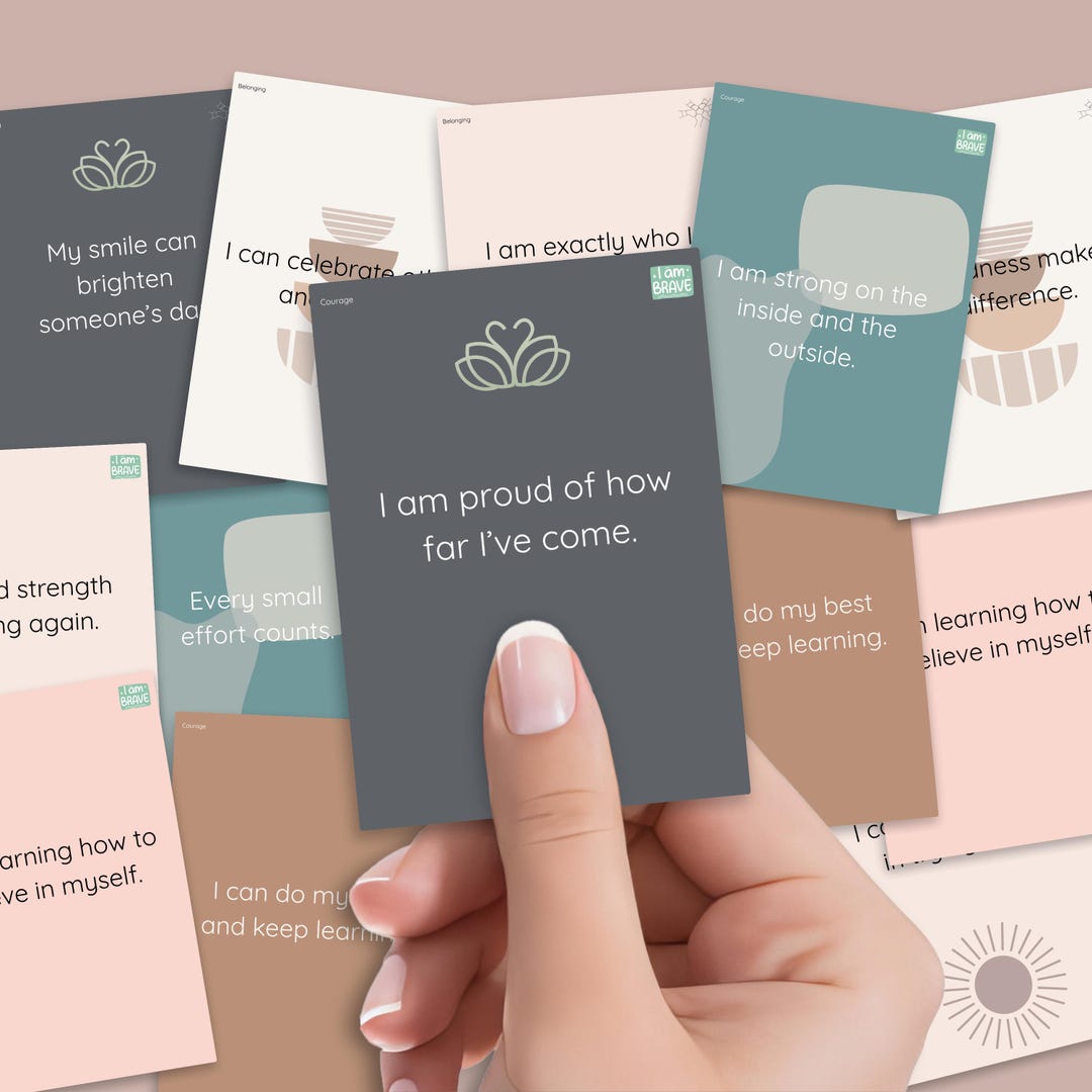 Affirmation Cards Printable for Kids Middle School Student Mental ...