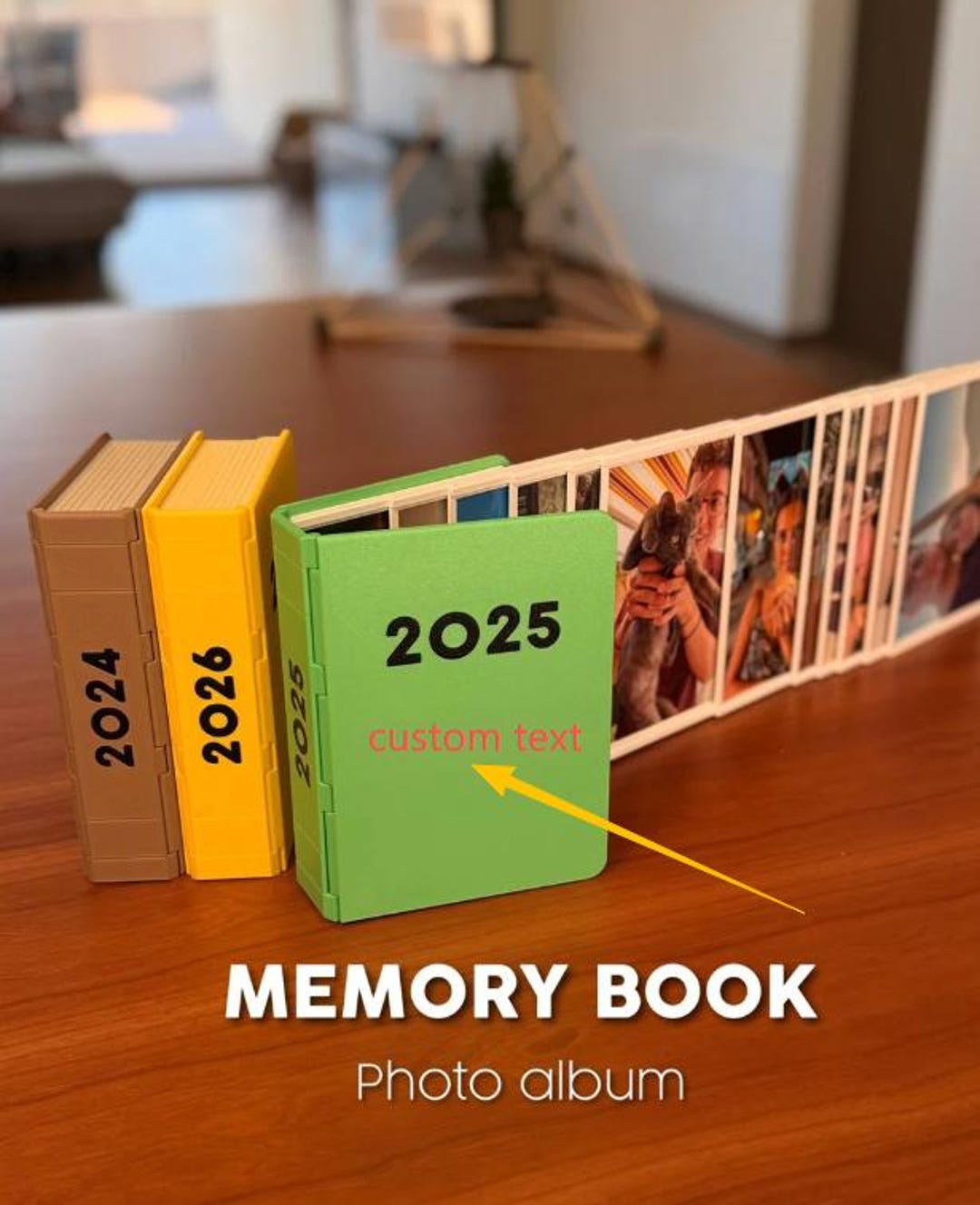 Custom 3D Printed Memory Book - Personalized Accordion Photo Album ...