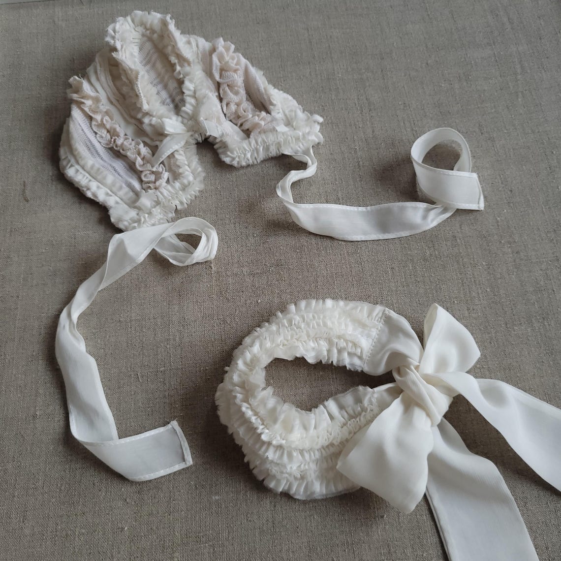 Handmade Cotton Knit Newborn Photography Prop Set – Bonnet, Bloomers ...