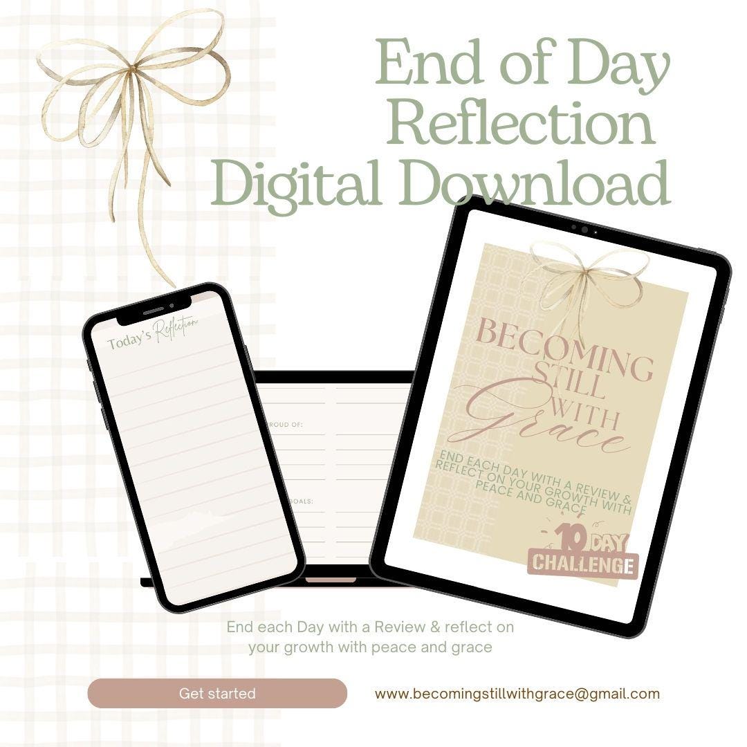End of Day Reflection Page (printable PDF) - Etsy