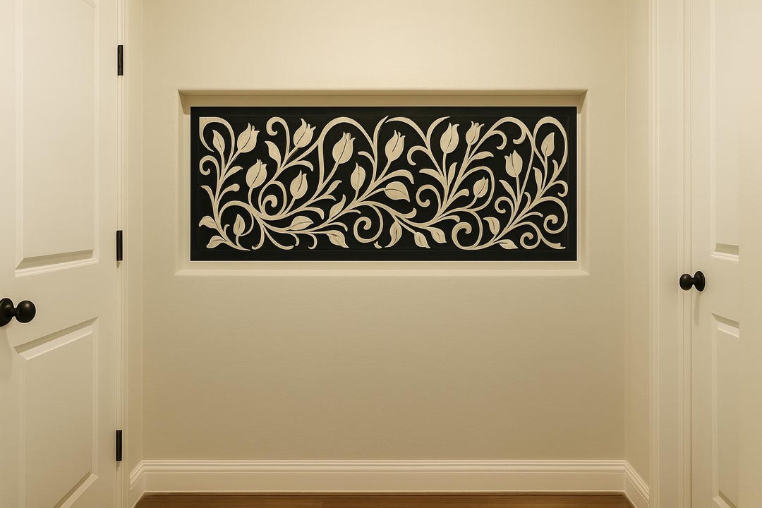 Floral Lattice Wood Vent Cover | Laser Cut HVAC Air Intake Cover - Etsy