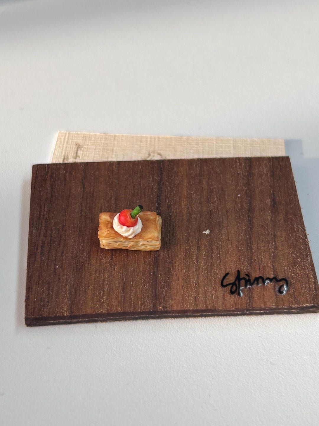 Miniature Cherry Red Bean Puff Pastry | Handmade Dollhouse Dessert ...