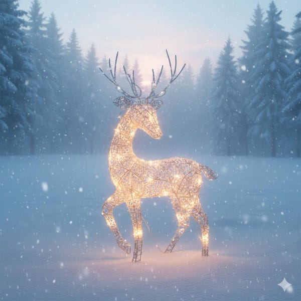 Christmas Reindeer Window Light - Etsy New Zealand